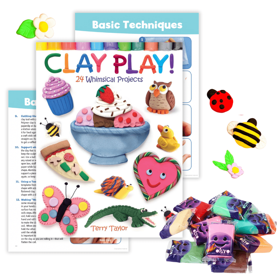 Beginner Air-Dry Clay for Kids Kit – 24 Projects & 24 Soft Colors ...
