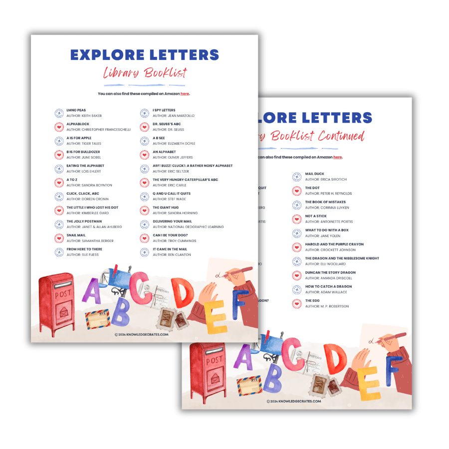 Explore Letters Preschool Library Book List – Knowledge Crates